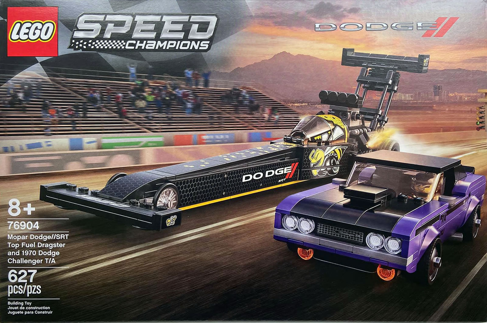 LEGO Speed Champions 76904 Mopar Dodge//SRT Top Fuel Dragster & 1970 ...