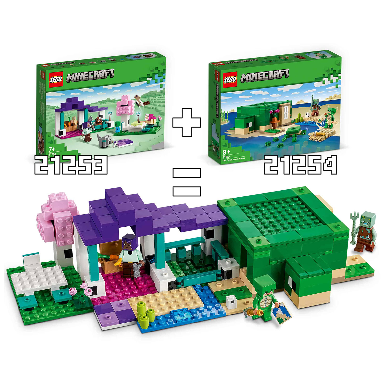 Nuevos artículos LEGO Minecraft 2024: los sets 21252 The Armory y 21253 The Animal Sanctuary ...