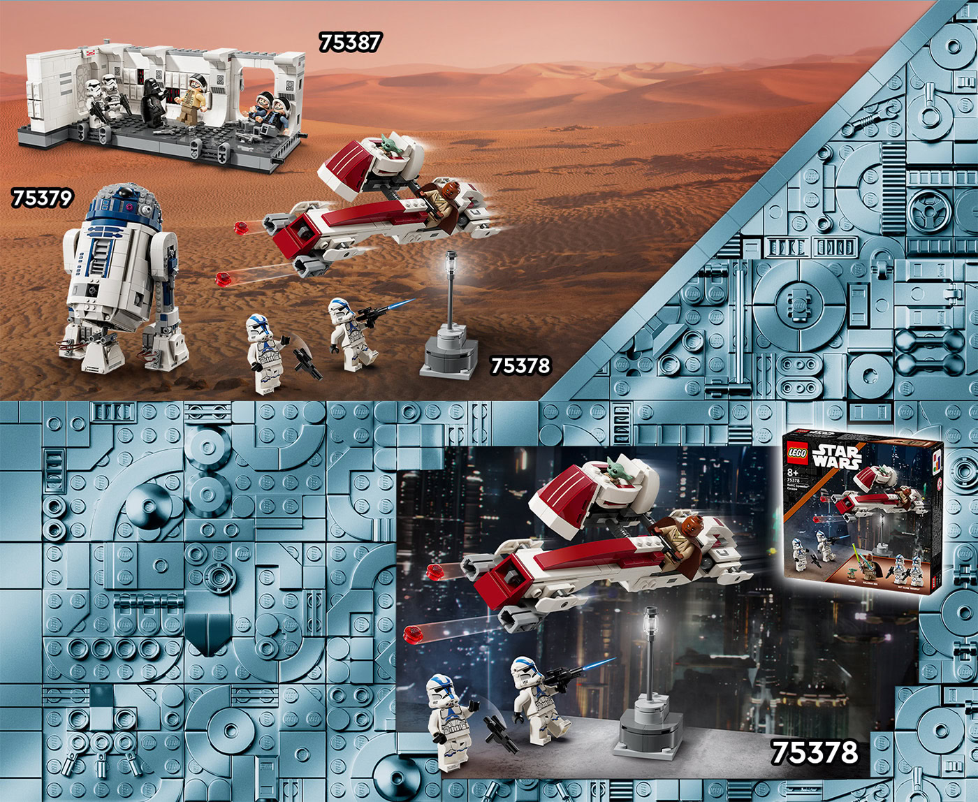 LEGO Star Wars 75378 BARC Speeder Escape : premier visuel officiel ...