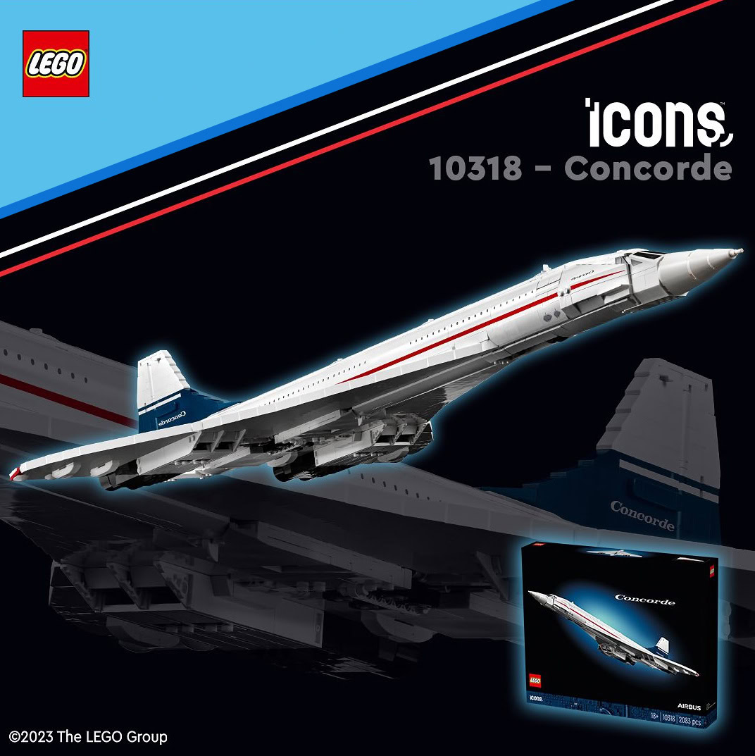 Sur le Shop LEGO : le set LEGO ICONS 10318 Concorde est disponible en avant-première Insiders ...