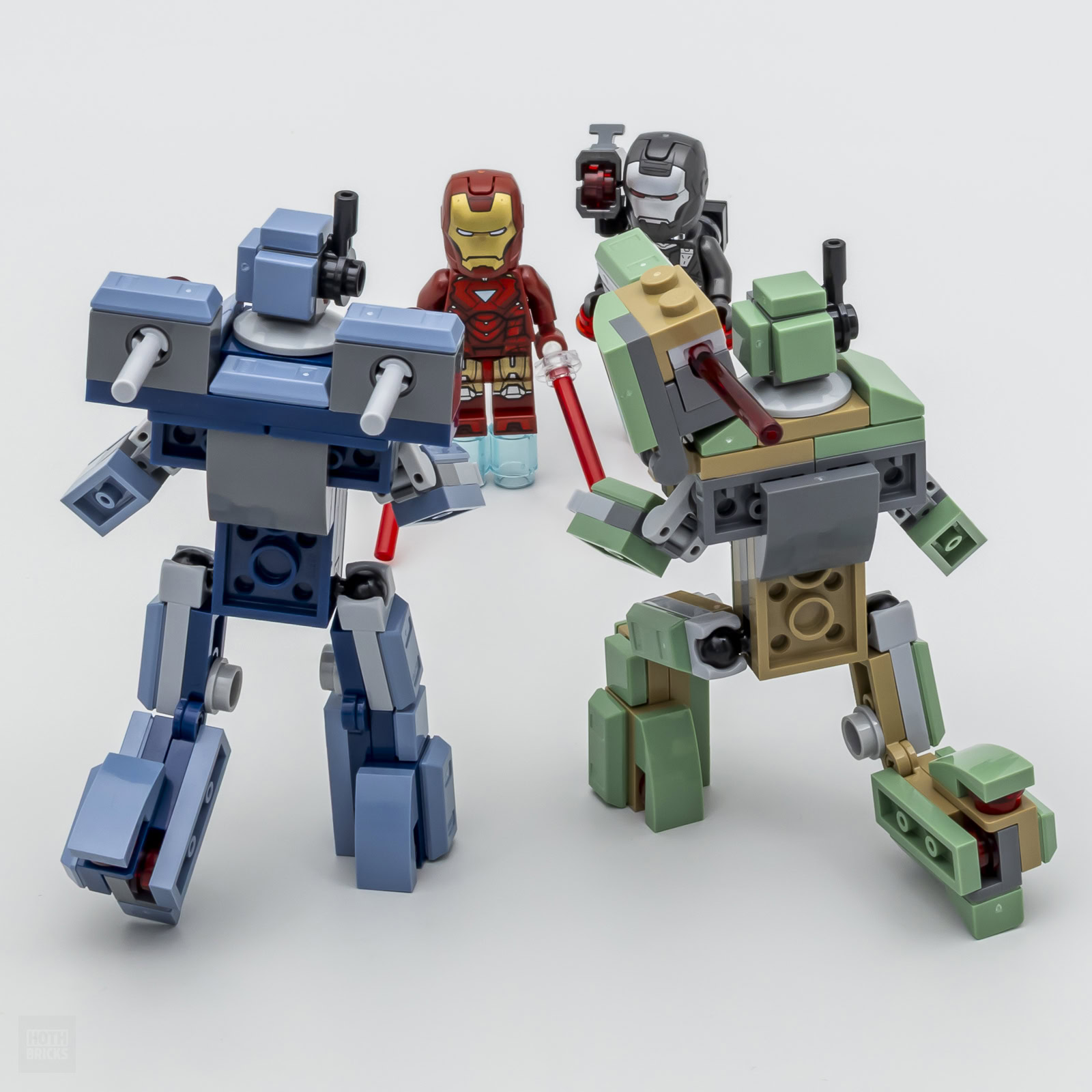 Review : LEGO Marvel 76320 Iron Man & War Machine vs. Hammer Drones ...