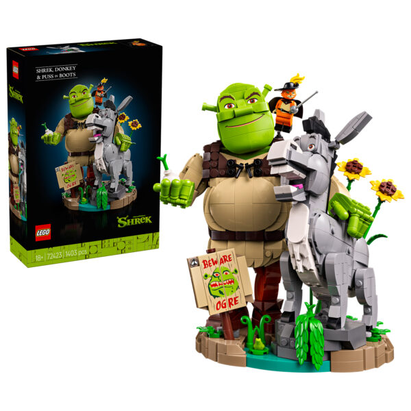 Nouveautés LEGO Shrek 2026 : les sets 72423 Shrek, Donkey & Puss in ...